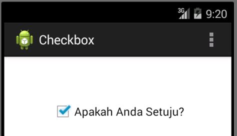 Membuat Checkbox Di Android