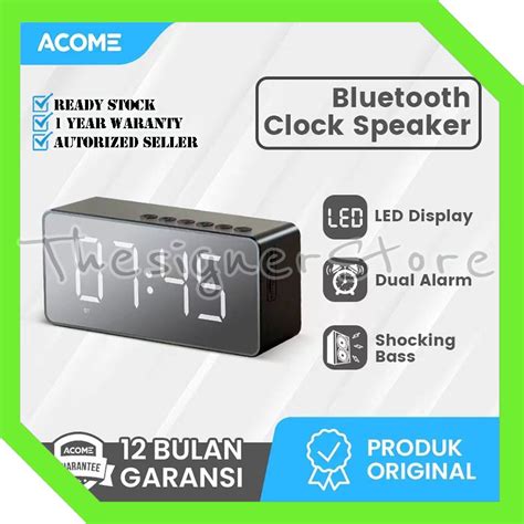 Jual Acome A Speaker Bluetooth Led Display Speaker Jam Alarm Led Garansi Resmi Tahun