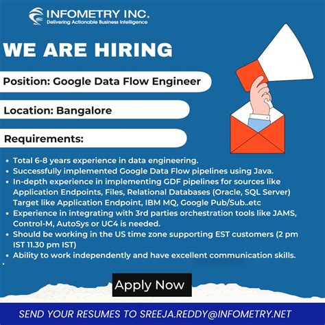 hiring jobopening career opportunity infometry infometry inc