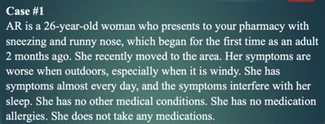 Allergic Rhinitis Flashcards Quizlet