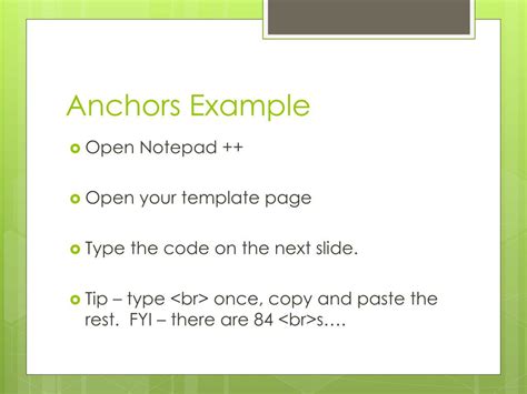 Ppt Html Links And Anchors Powerpoint Presentation Free Download