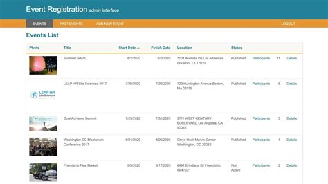Event Registration Free App Template Caspio Marketplace