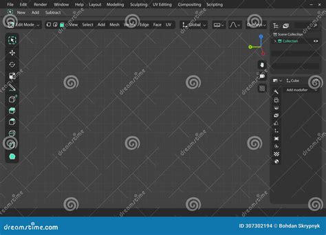 Graphic Design Application Panel Digital Program For Drawing Toolbar Stock Vector