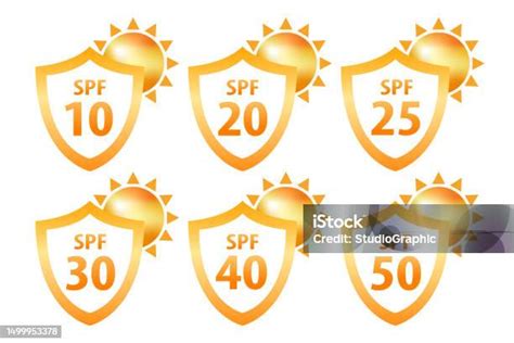 자외선 차단제 제품의 아이콘입니다 흰색 배경에 분리된 플랫 Spf 자외선 차단 아이콘 세트 Spf 30 50 자외선 자외선차단 태양 벡터 아이콘입니다 벡터 그림