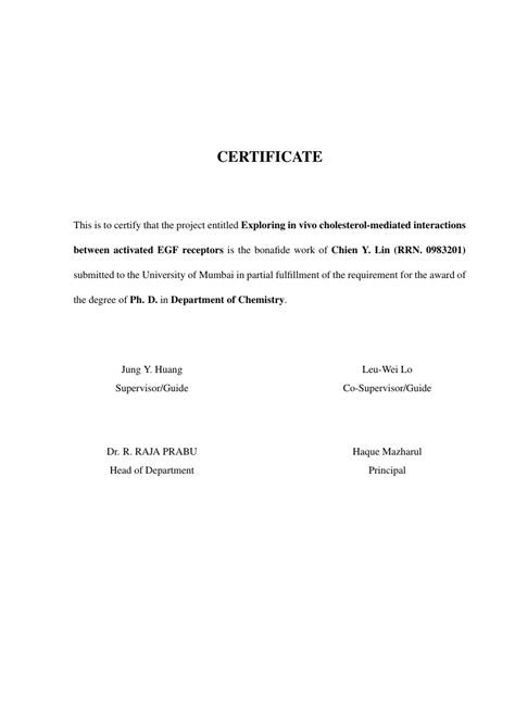 Dissertation Certificate Format Telegraph