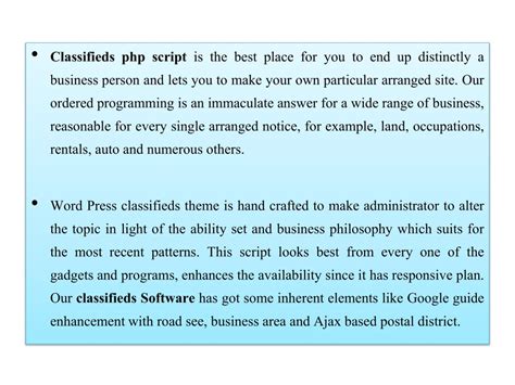 Ppt Classifieds Software Phpscripsmall Classifieds Php Script Powerpoint Presentation Id