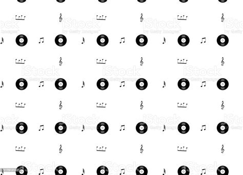 원활한 음악 기호 및 음악 노트와 원활한 배경 표시 음악 노트 벡터와 원활한 패턴 0명에 대한 스톡 벡터 아트 및 기타 이미지 0명 구도 모양 Istock