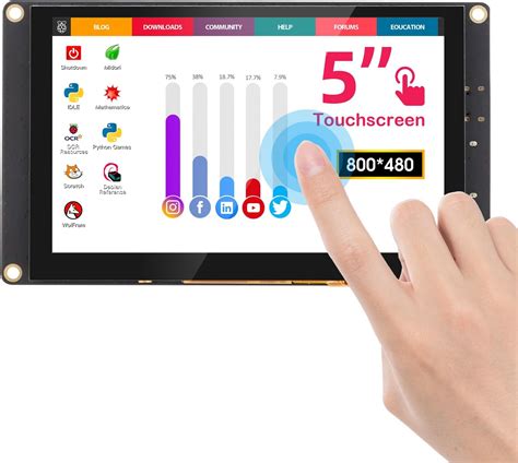 Freenove 43 Inch Touchscreen Monitor For Raspberry Pi 5 4