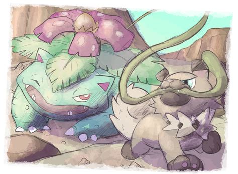 Venusaur And Rockruff Pokemon Drawn By Venusaur Propaganda Danbooru