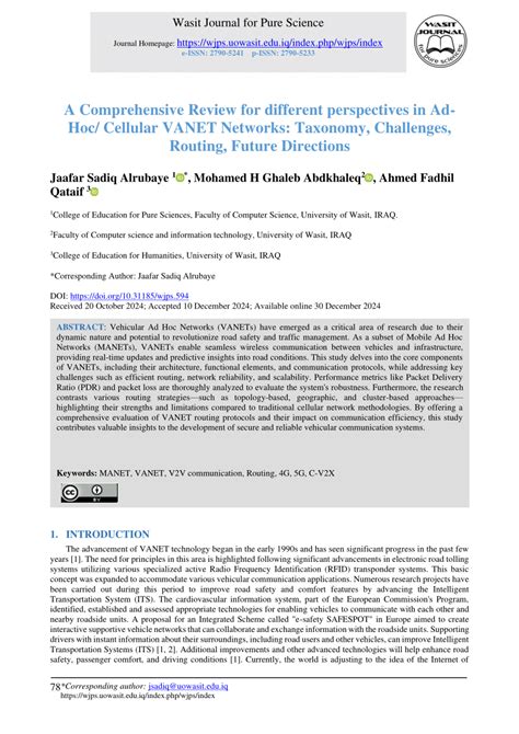 Pdf A Comprehensive Review For Different Perspectives In Ad Hoc