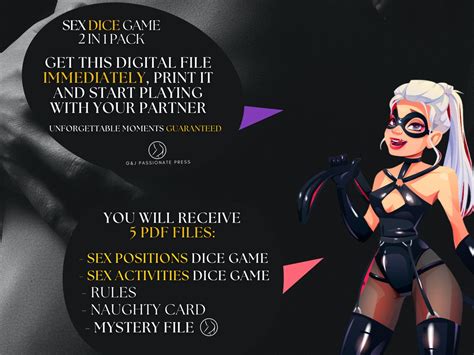 Sex Dice Game Printablenaughty Couples Game Sexy Dice Etsy