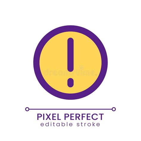 Warning Pixel Perfect Rgb Color Ui Icon Stock Illustration Illustration Of Isolated Mark