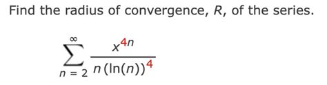 Calculus Logarithmic Series Root Test R Askmath