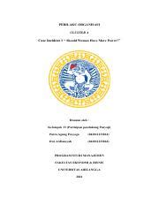 Kelompok 13 Partisipan A Kelas J TM 10 Docx Pdf PERILAKU ORGANISASI CLUSTER A Case Incident 1