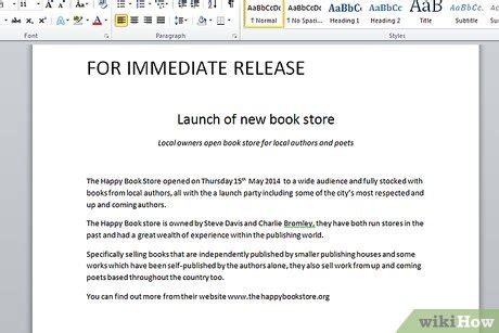 3 Ways To Write A Press Release WikiHow
