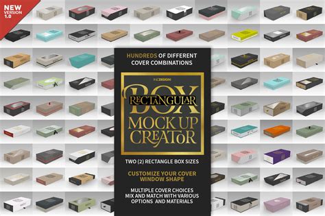 Rectangular Box Mock Up Creator By INC Design Studio TheHungryJPEG