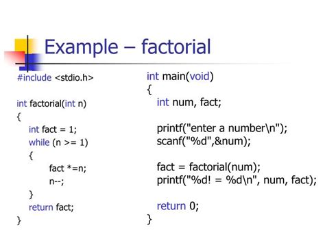 factorial formula