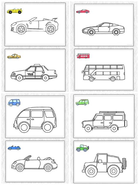各种汽车简笔画简单卡通图文打印版简单（最新16张） 简笔画图片大全