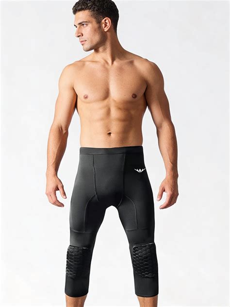 Mens Knee Protection Running And Sports Compression Activewear Tights Mr Saker Mr Saker