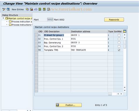 O10c Sap Tcode Assig Ctrl Record Destprocurement Instruction