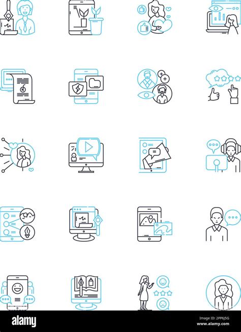 Email Engine Linear Icons Set Inbox Drafts Sent Compose Attachments Spam Trash Line