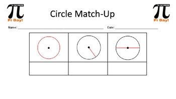 Pi Day Circle Match Up By Adapted Activities TPT