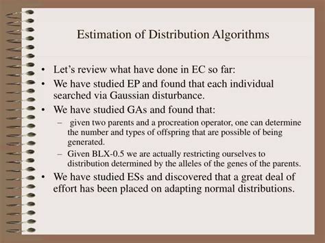 Ppt Estimation Of Distribution Algorithms Powerpoint Presentation Free Download Id845471