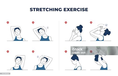 목과 어깨 운동 목 통증을 완화하기 위해 스트레칭하십시오 건강하고 활동적인 라이프 스타일을 생각하십시오 어깨를 으쓱하고 머리를