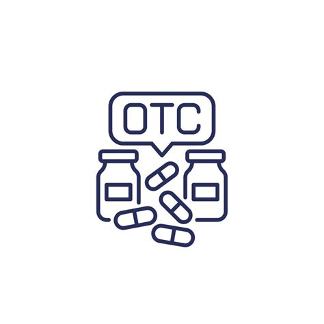Otc Drugs Pills Line Icon On White 48062504 Vector Art At Vecteezy