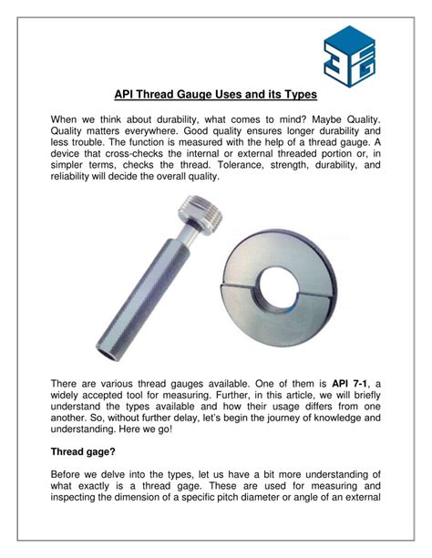 PPT API Thread Gauge Uses And Its Types PowerPoint Presentation Free Download ID 11272248