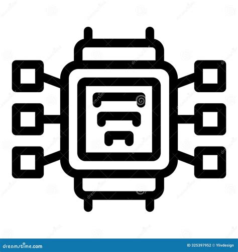 Modern Processor Chip Managing Data Flow With Connections Stock Illustration Illustration Of