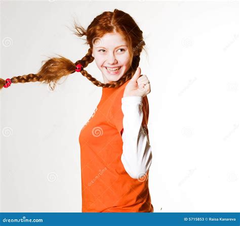 Lovely Redhead Girl Stock Image Image Of Lovely Joyful