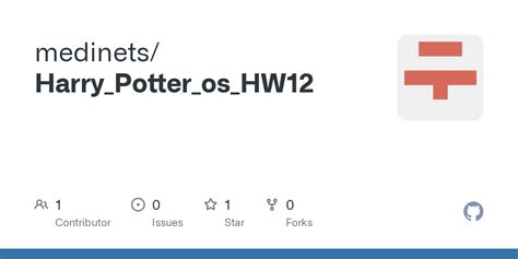 github medinets harry potter os hw12