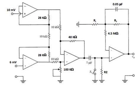 In The Ecg Preamplifier Circuit With A Cmrr Of 60 Db