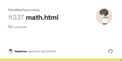 Math Html Issue Robotwebtools Roslibjs Github