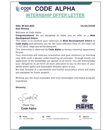 Nirmala Pradhan On Linkedin Internshipopportunity Internship Codealpha
