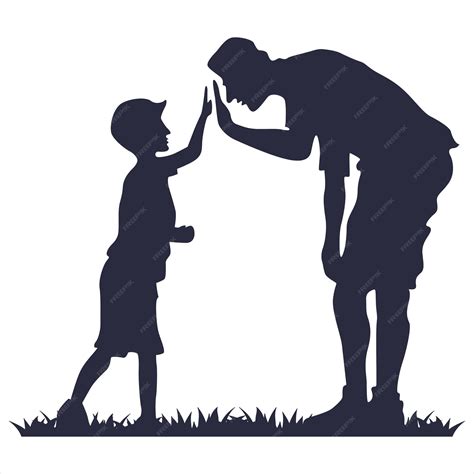 Vector De Padre E Hijo Vector Premium