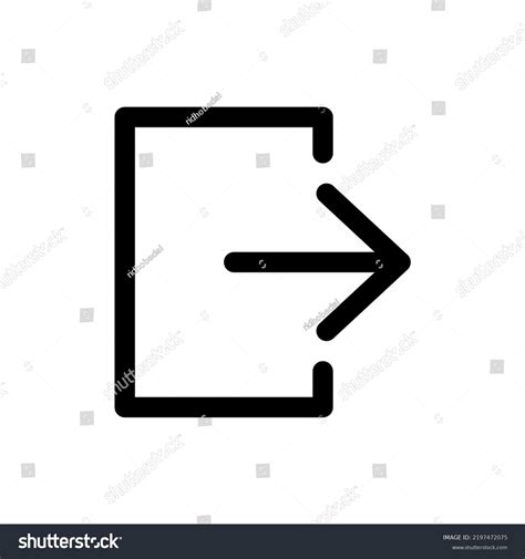 Exit Icon Logout Output Outlet Out Stock Vector Royalty Free