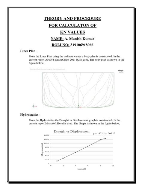 Kn Values Calculation Pdf Area Hull Watercraft