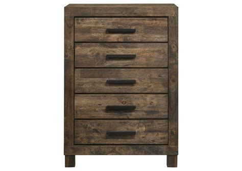 Woodmont California King Storage Bedroom Set Rustic Golden Brown