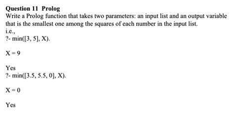 Question 11 Prolog Write A Prolog Function That Takes
