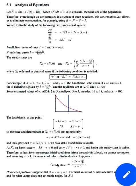 Analysis Of Equations Mathematical Biology 5 Analysis Of Equations