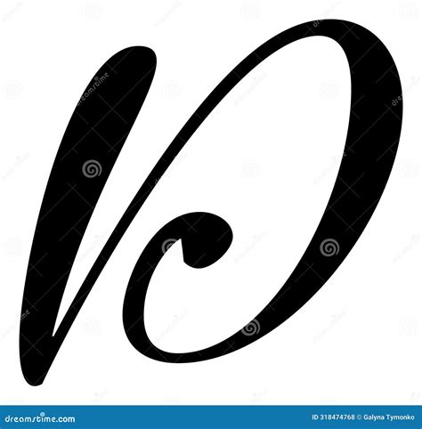 Hand Drawn Vector Calligraphy Letter D Script Font Logo Stock Vector