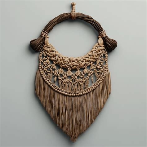 3d Macrame Icon Decorative Knotting And Crafting Illustration Logo Premium Ai Generated Image