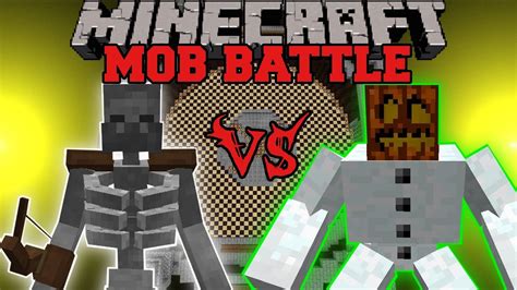 Mutant Skeleton Vs Mutant Snow Golem Minecraft Mob Battles Arena