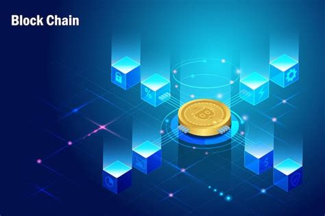 Premium Vector Block Chain Technology In Secure Finance Network