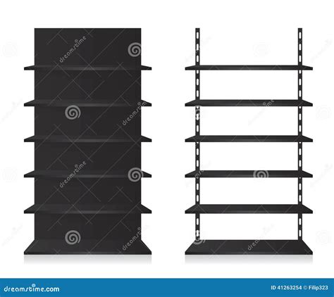 De Lege Winkel Schort Zwarte Op Vector Illustratie Illustration Of Verlichting Tribune 41263254