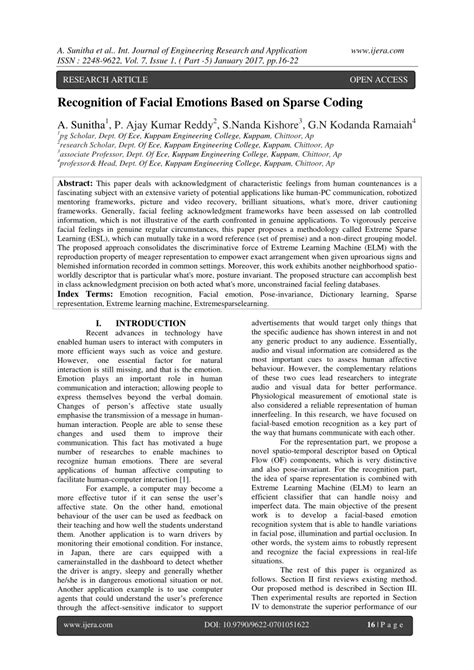 Pdf Recognition Of Facial Emotions Based On Sparse Coding