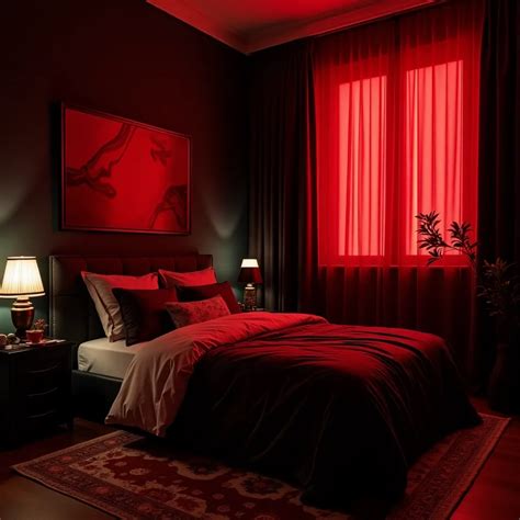Black And Red Bedroom Design