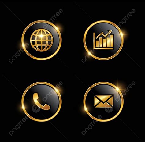Golden Web Development Icon Set Design Element Award Vector Design